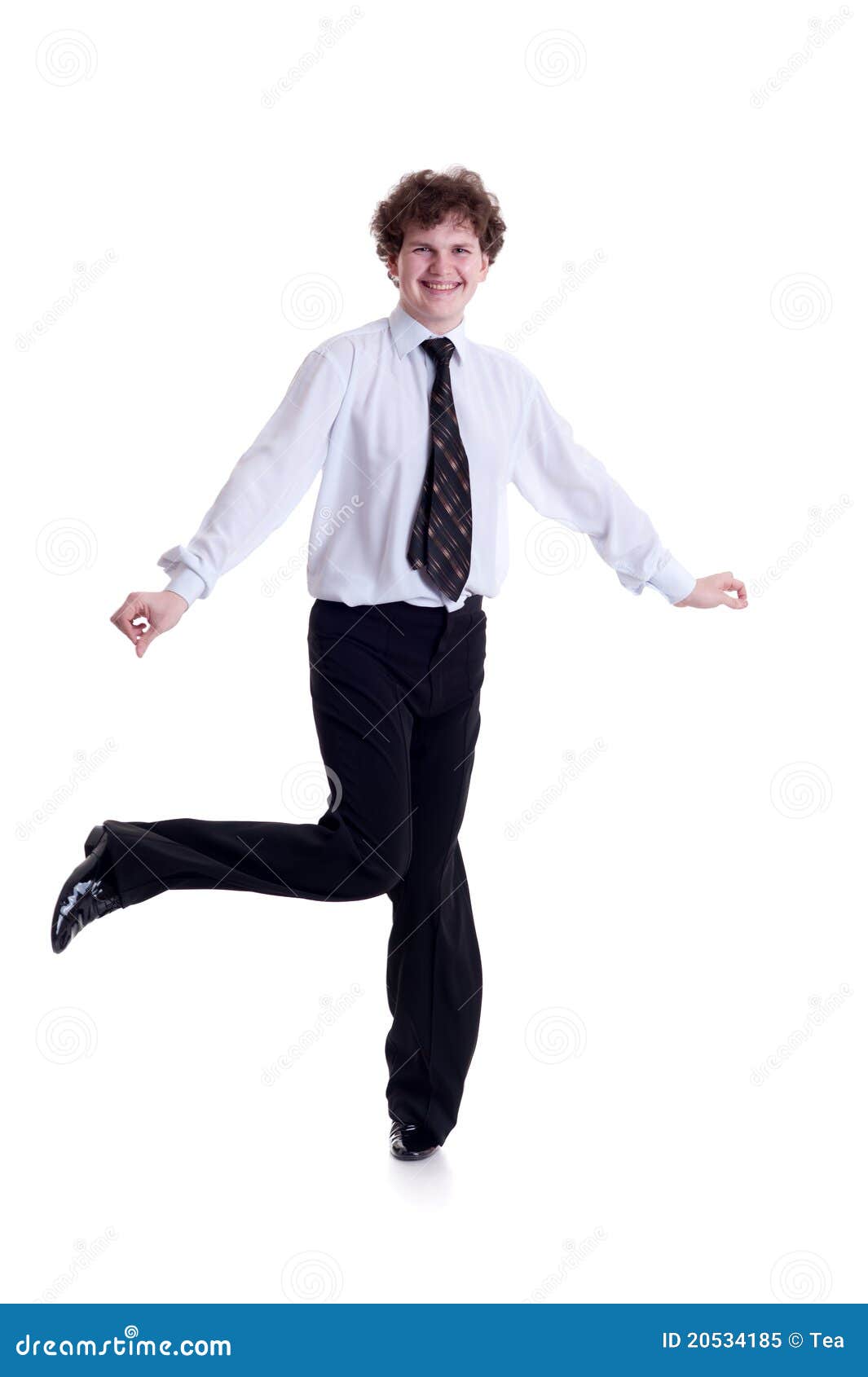 Smiling Businessman Dancing Stock Image - Image of positive, attractive ...