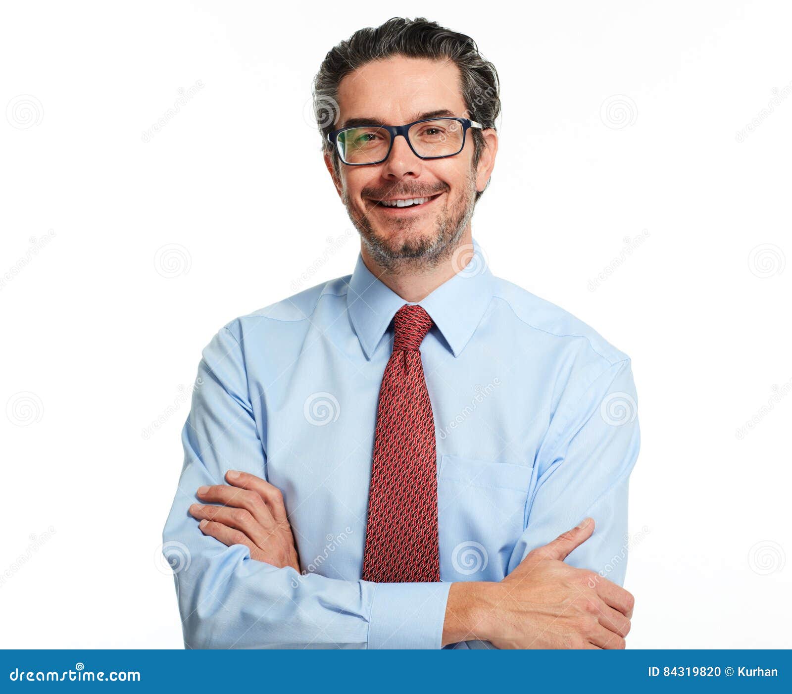 Smiling businessman. stock photo. Image of male, eyeglasses - 84319820