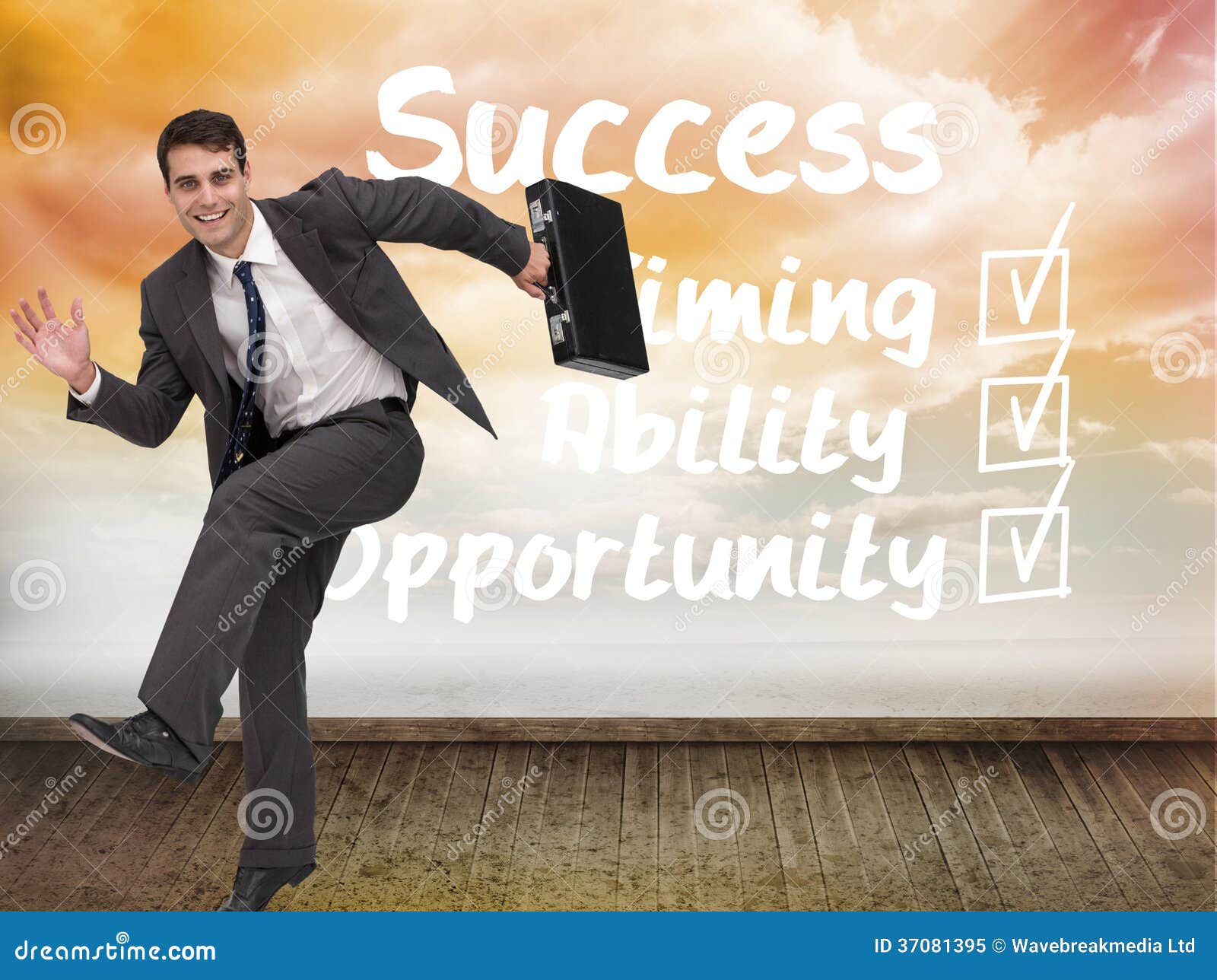 Smiling Businessman in a Hury Stock Image - Image of suit, businessman ...