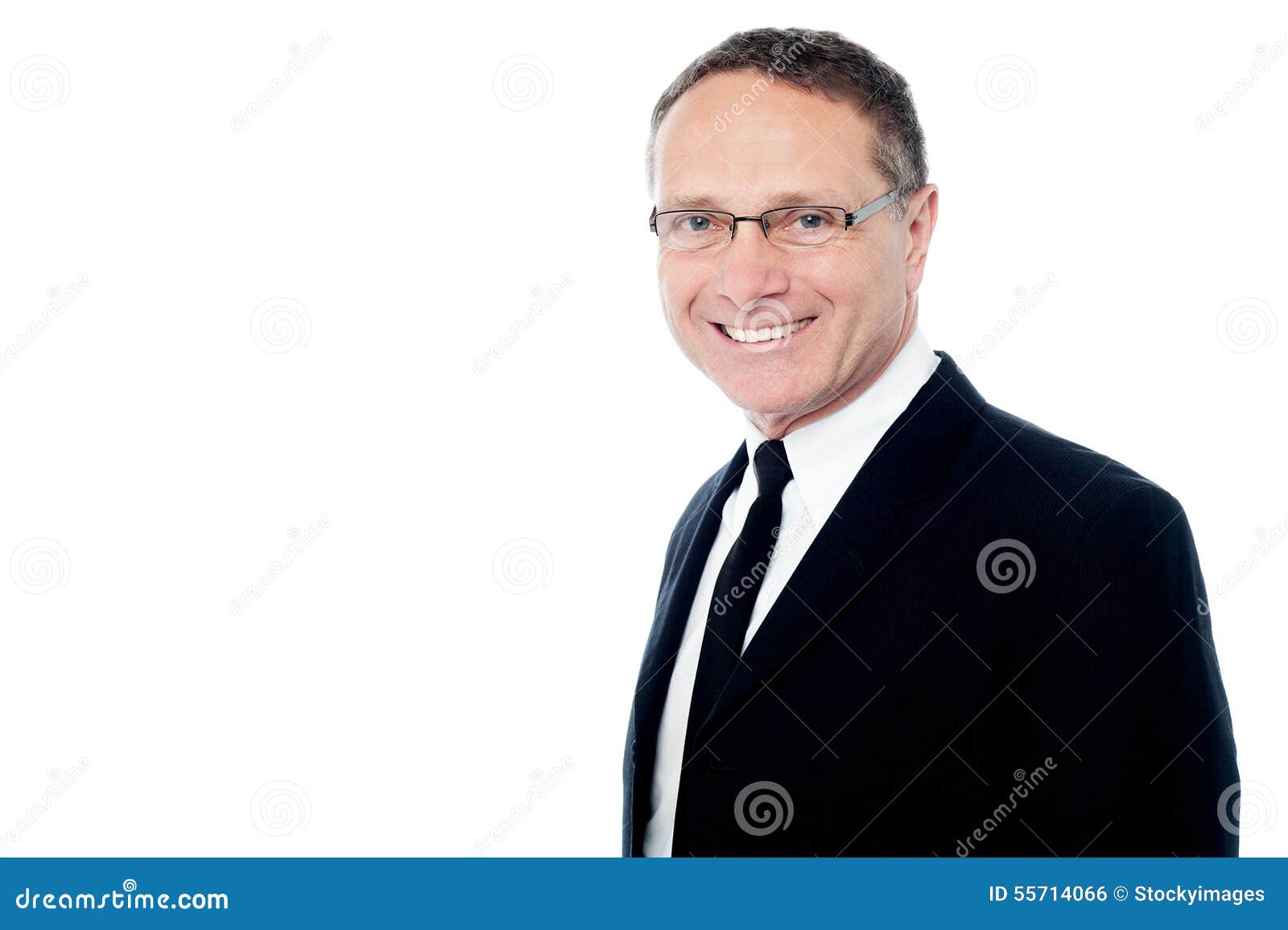 Smiling Businessman Over White. Stock Photo - Image of businessman ...