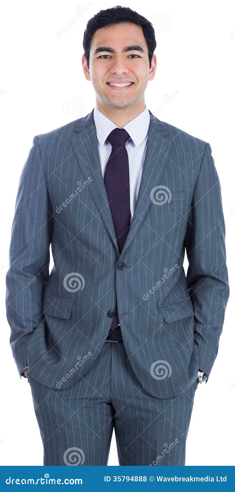 Smiling Businessman Standing Stock Photo - Image of corporate, dressed ...