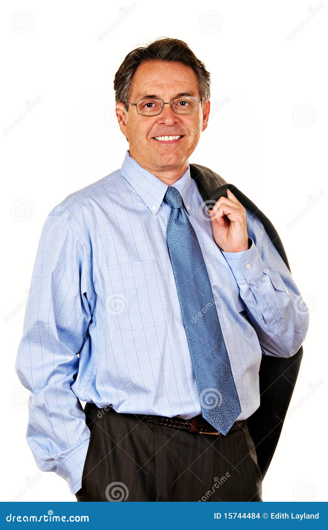 Smiling Businessman with Suit Jacket Stock Photo - Image of toothy ...