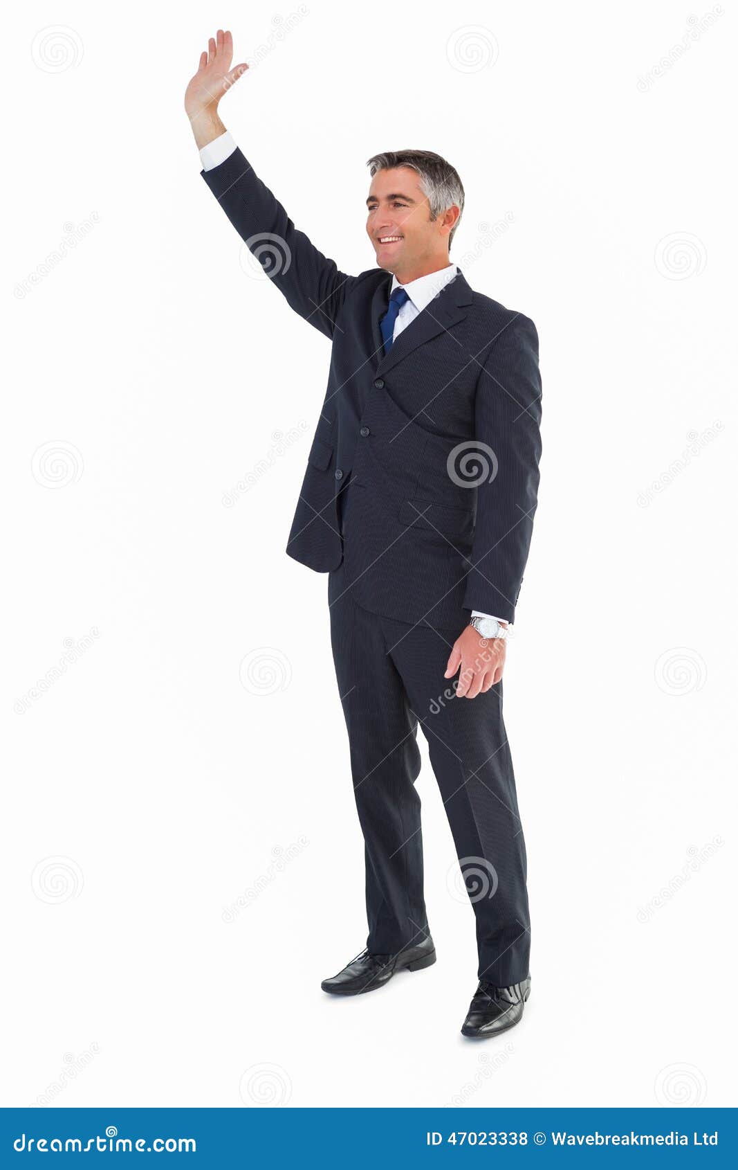 Smiling Businessman In Suit Waving Stock Photo | CartoonDealer.com ...