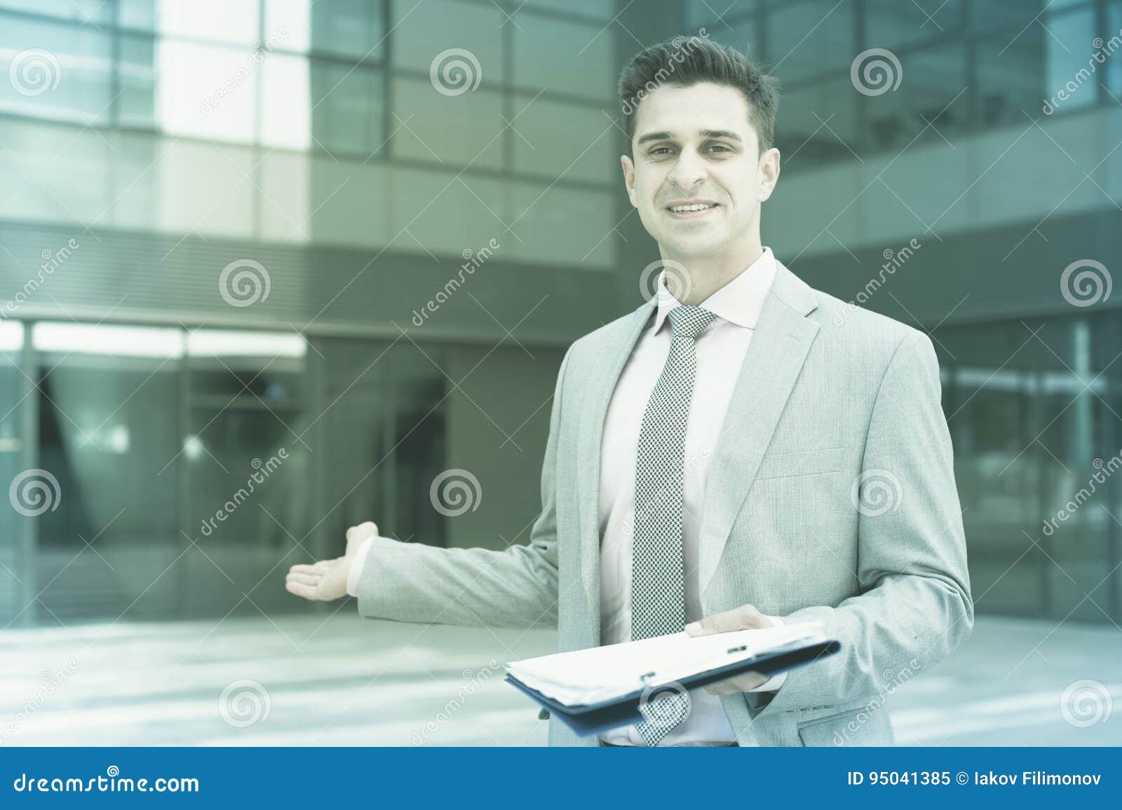 Smiling Businessman Welcoming Partners Stock Image - Image of adult ... Smiling Businessman Welcoming Partners Stock Image - Image of adult ...