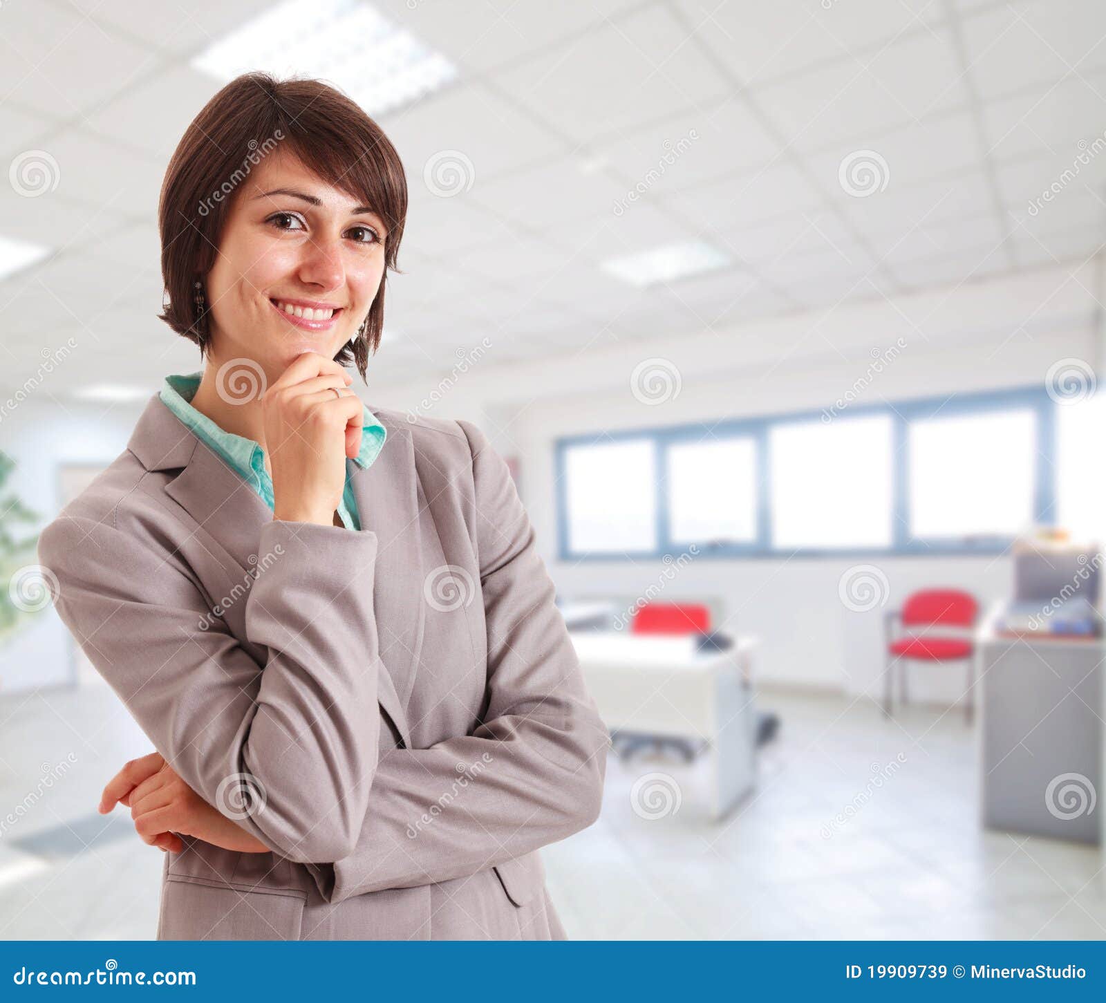 Smiling businesswoman stock image. Image of attractive - 19909739