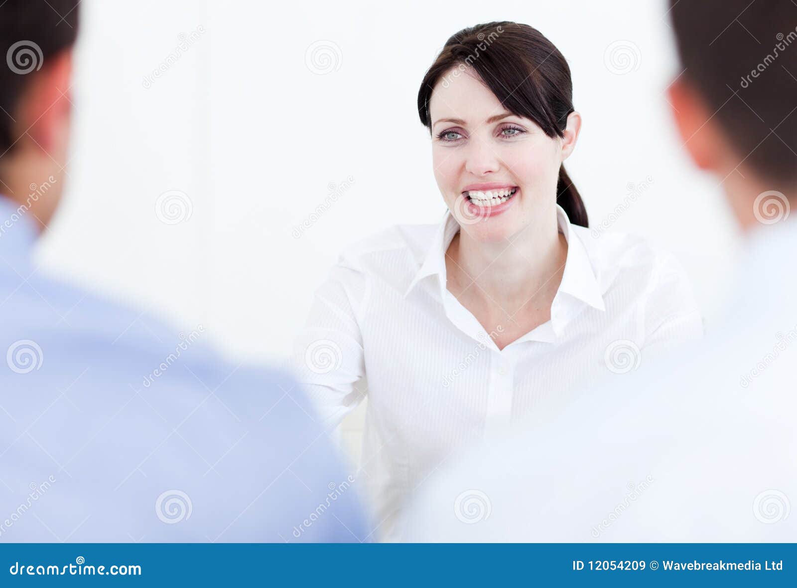 Smiling Businesswoman Having a Job Interview Stock Image - Image of ...