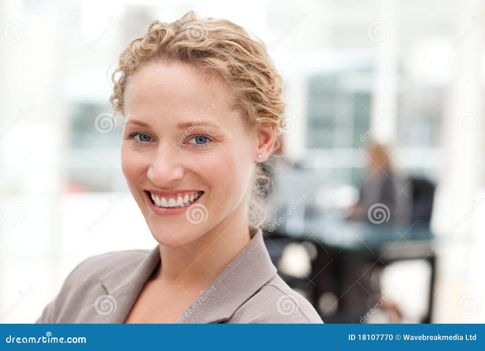 Smiling Businesswoman in Her Office Stock Photo - Image of director ...
