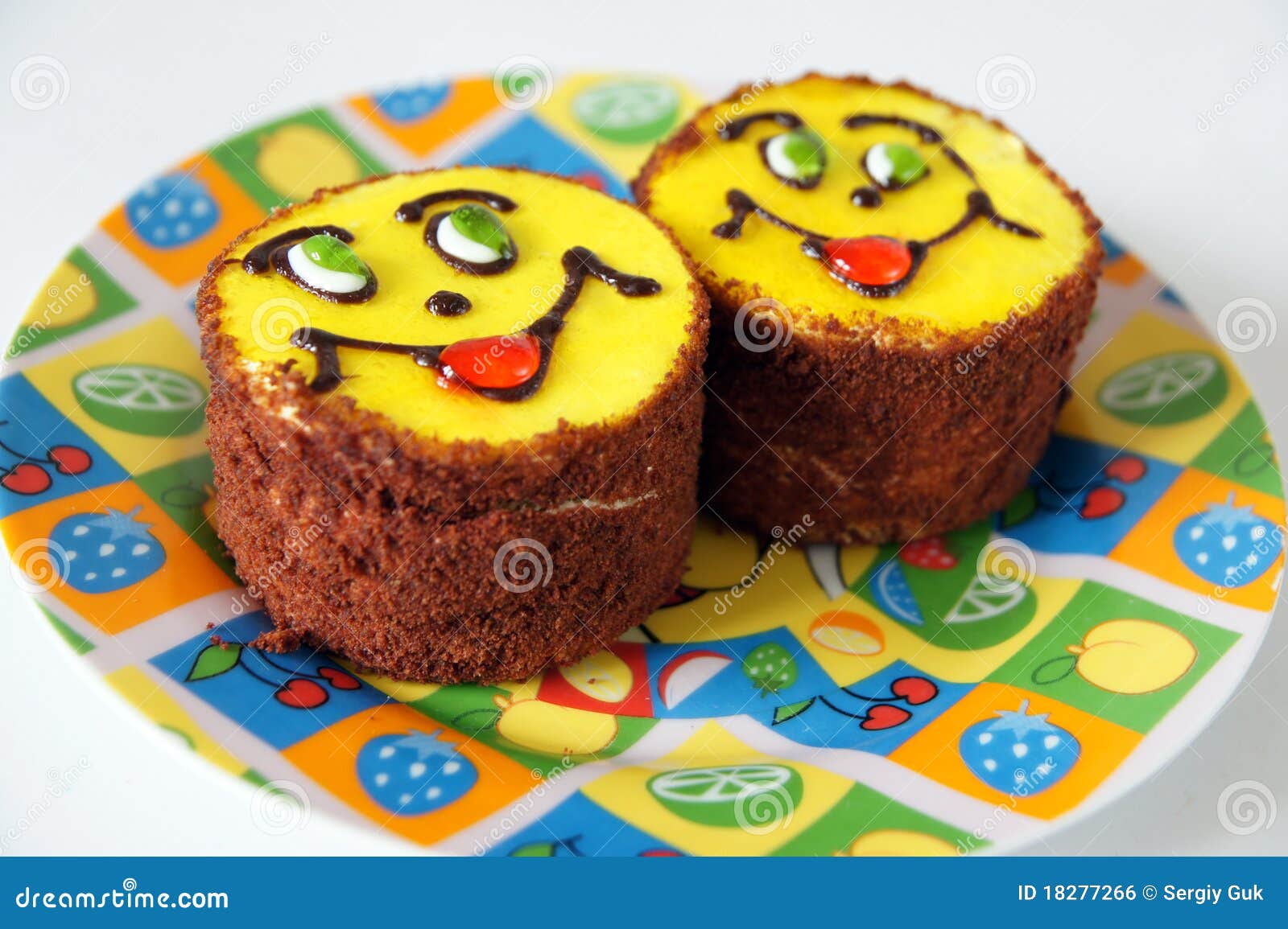 Smiling cakes. stock photo. Image of beautiful, pastry - 18277266