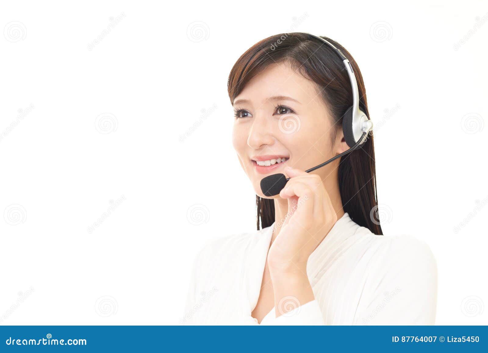 Smiling Call Center Operator Stock Image - Image of calling, company ...