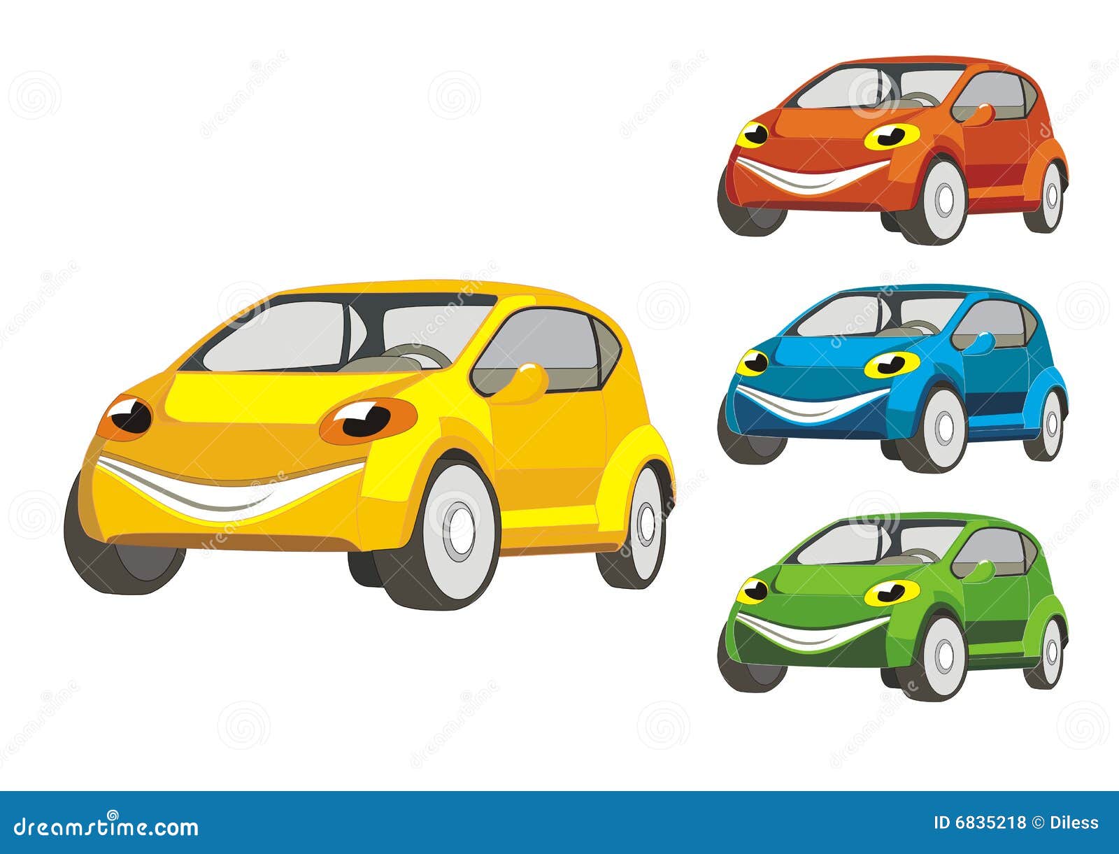Smiling car stock vector. Illustration of spare, graphic - 6835218