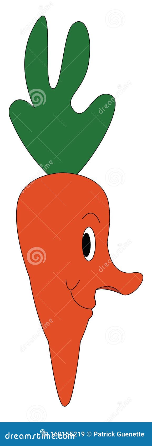 Smiling Carrot Illustration Vector Stock Vector - Illustration of snack ...