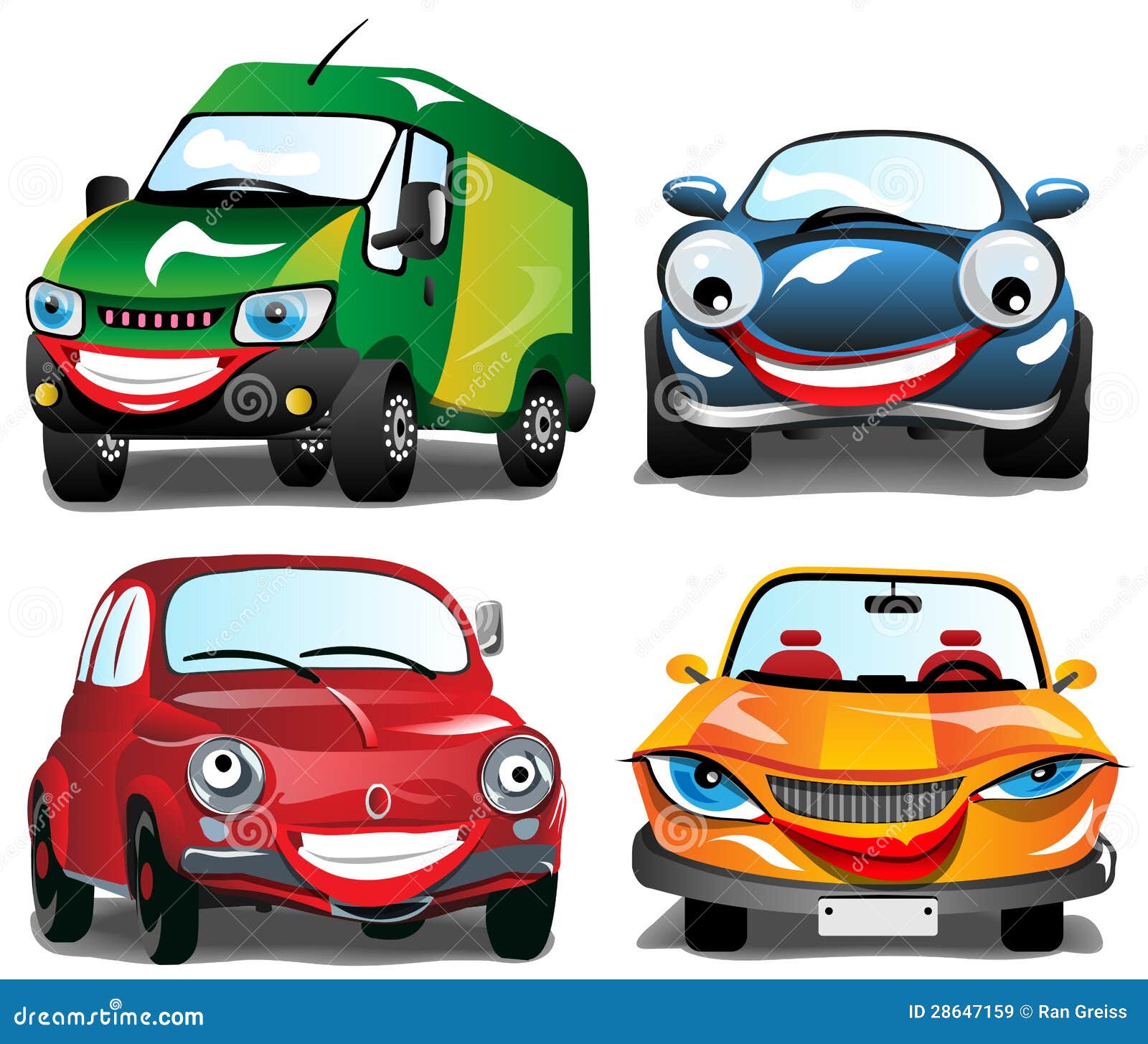 Smiling Cars Royalty Free Stock Images - Image: 28647159