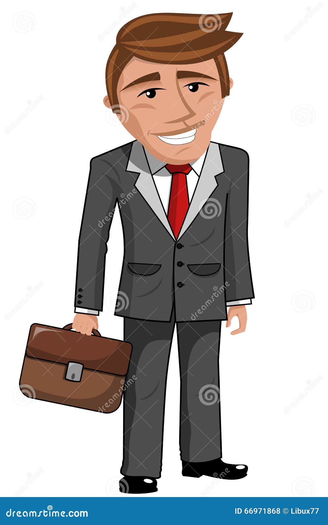 Smiling Cartoon Businessman Holding Briefcase Stock Vector ... Smiling Cartoon Businessman Holding Briefcase Stock Vector ...