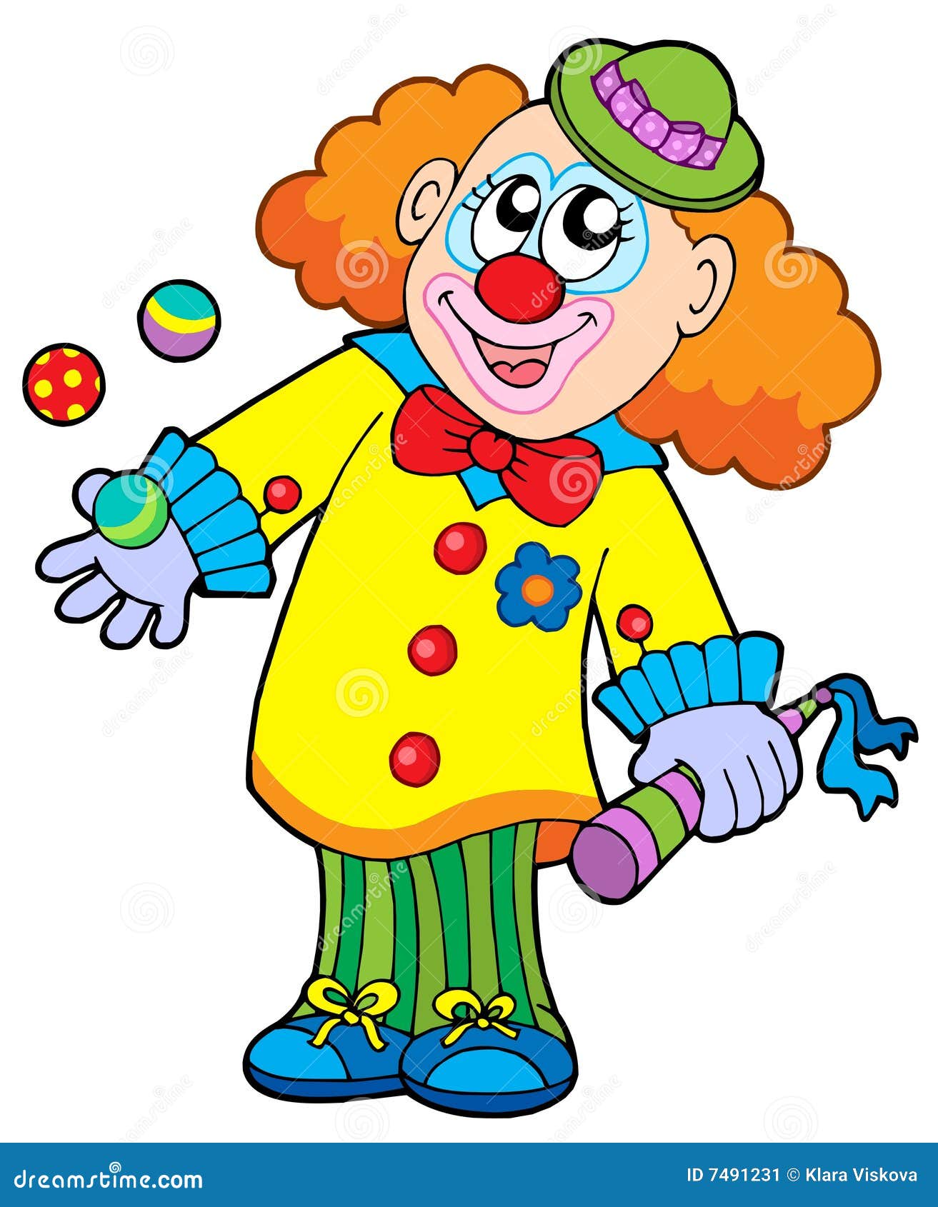 Smiling Cartoon Clown Stock Image - Image: 7491231