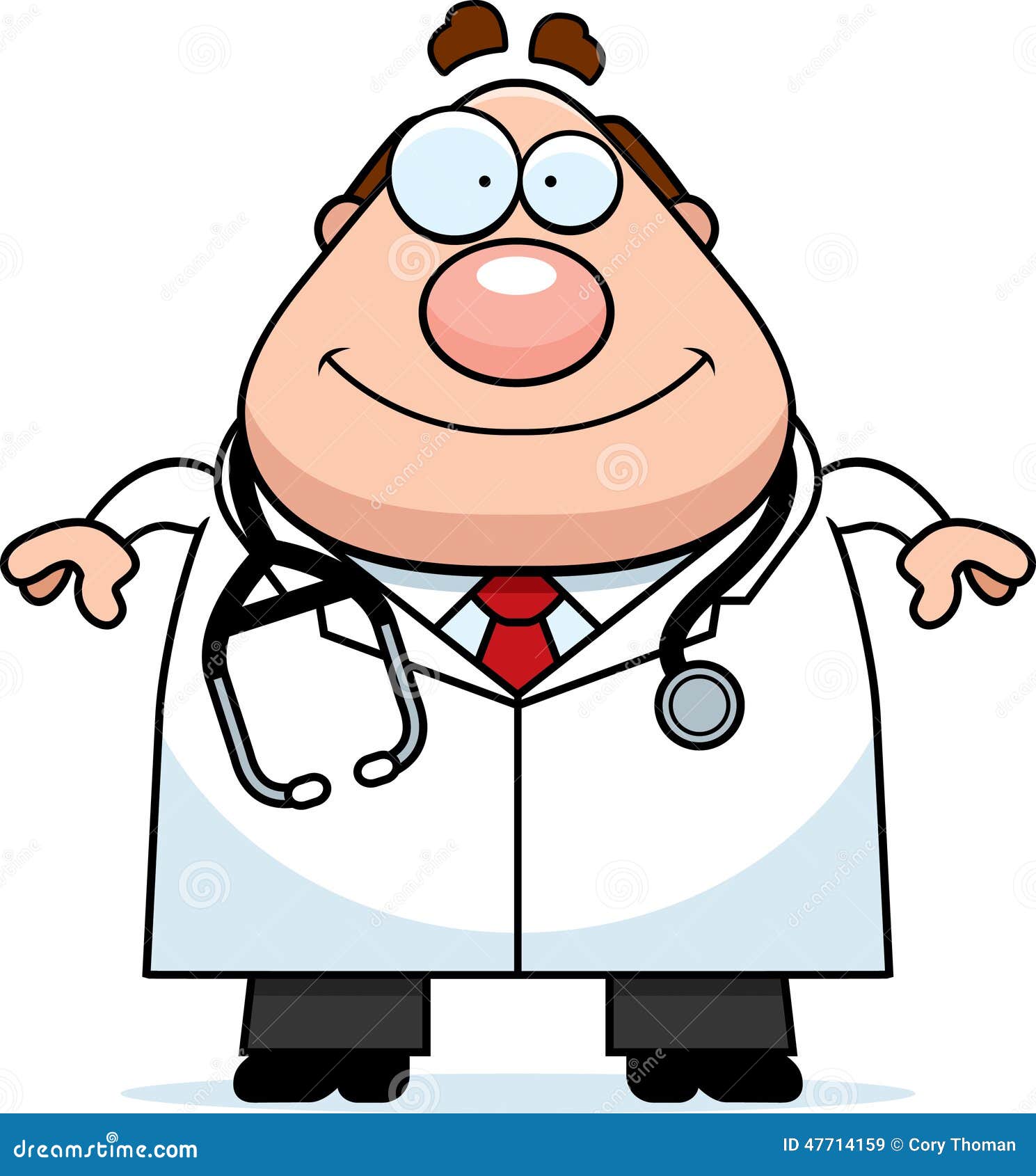 Smiling Cartoon Doctor stock vector. Illustration of cartoon - 47714159