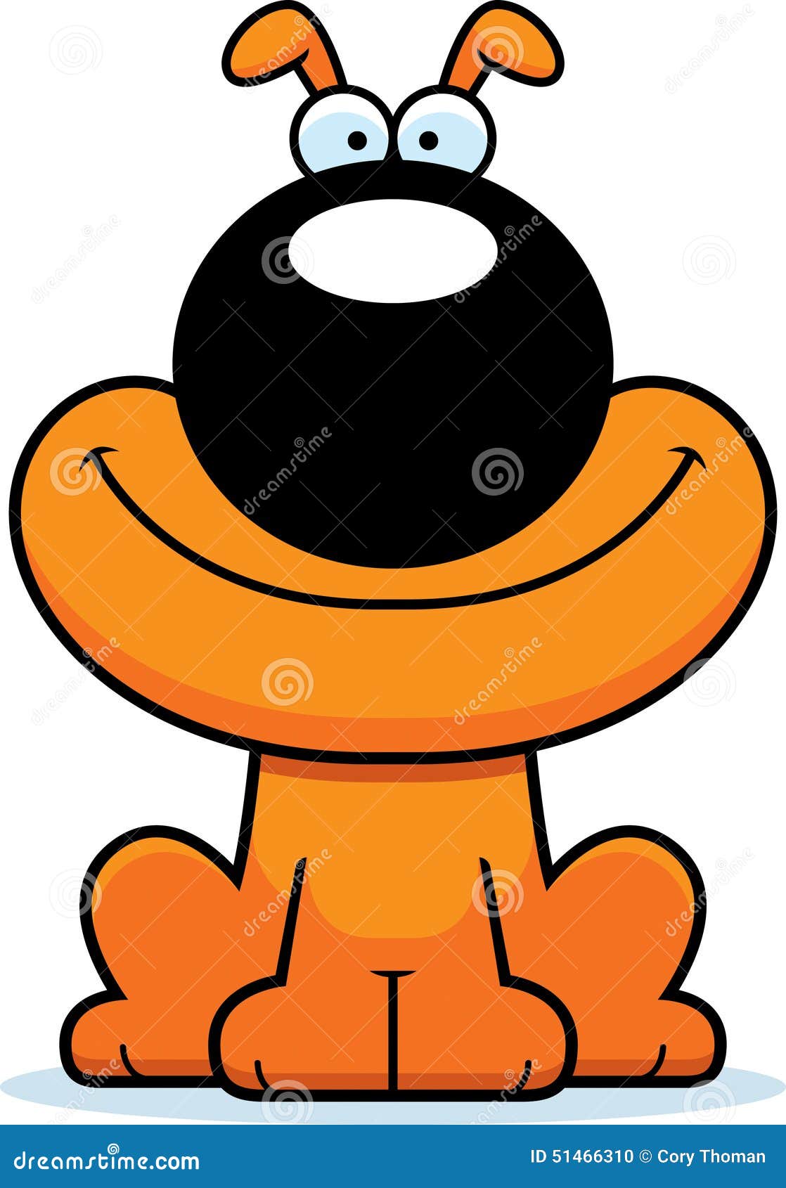 Smiling Cartoon Dog stock vector. Illustration of puppy - 51466310