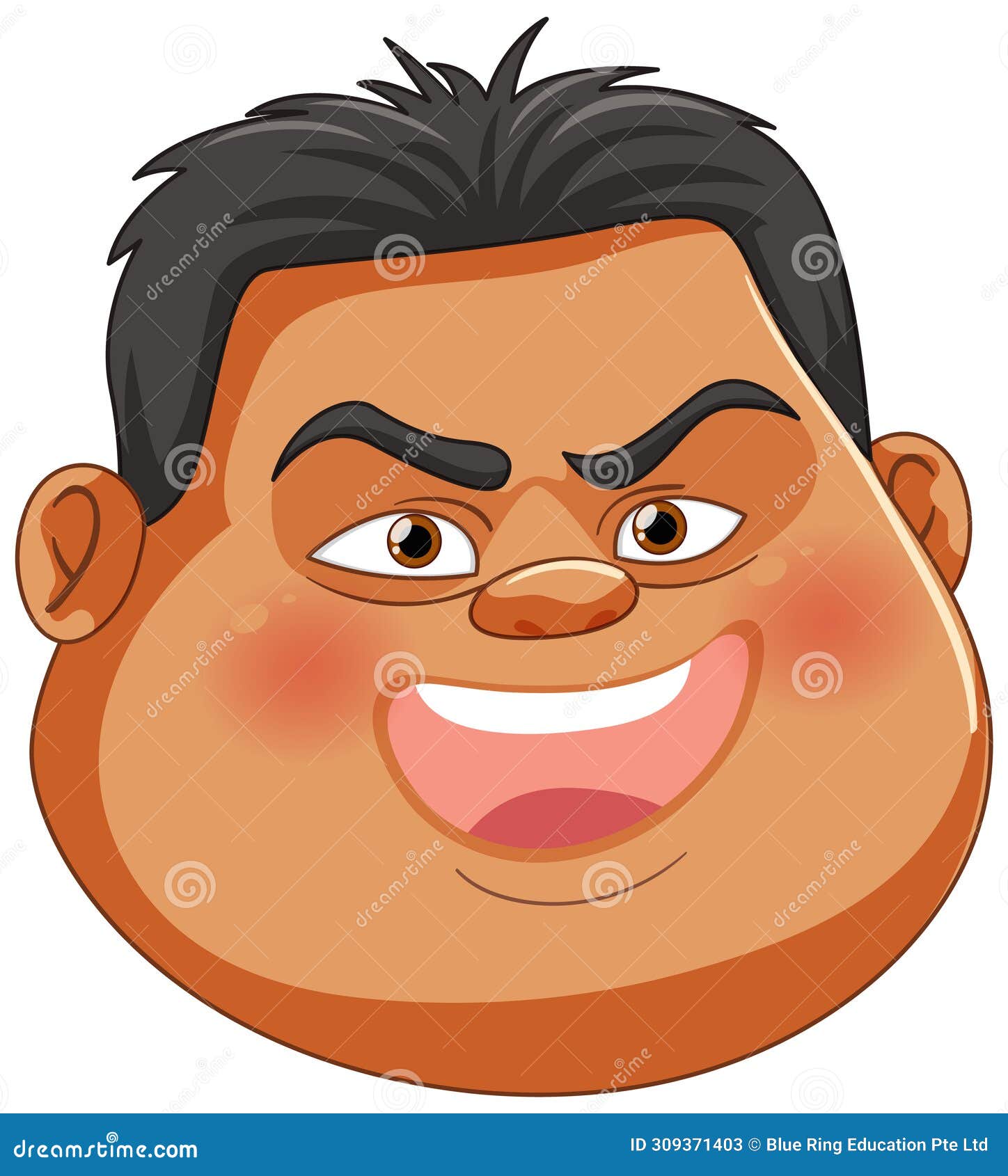 A smiling cartoon face stock illustration. Illustration of cartoon ...
