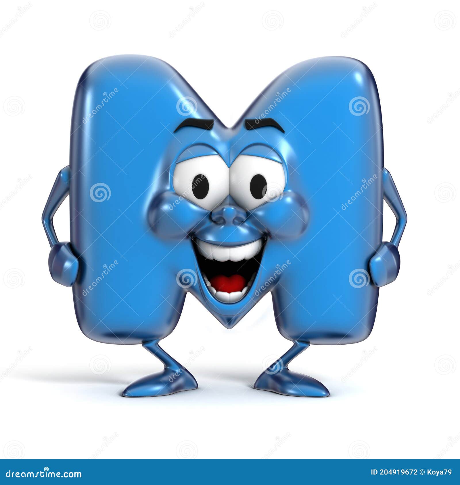 Smiling Cartoon Font Letter M Stock Illustration - Illustration of ...