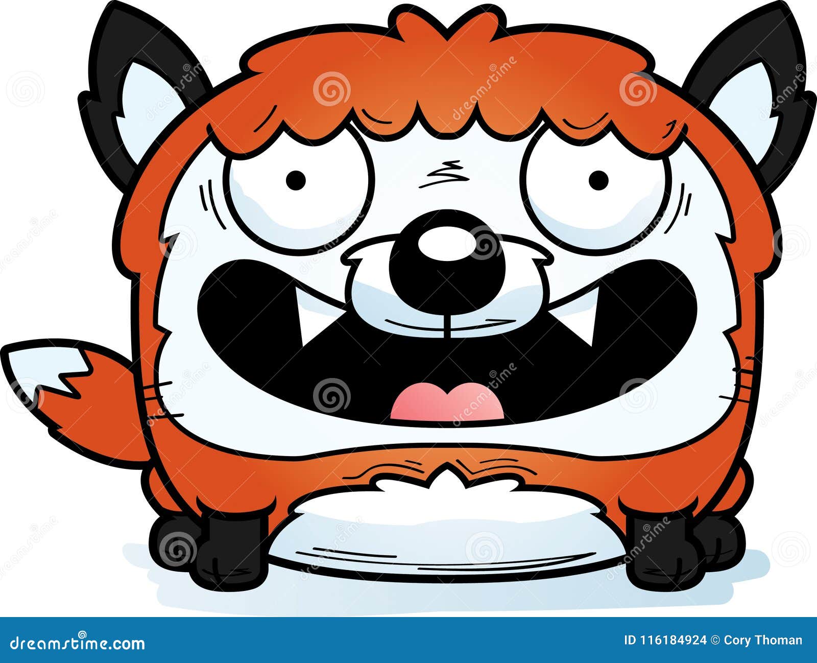 Smiling Cartoon Fox stock vector. Illustration of smile - 116184924