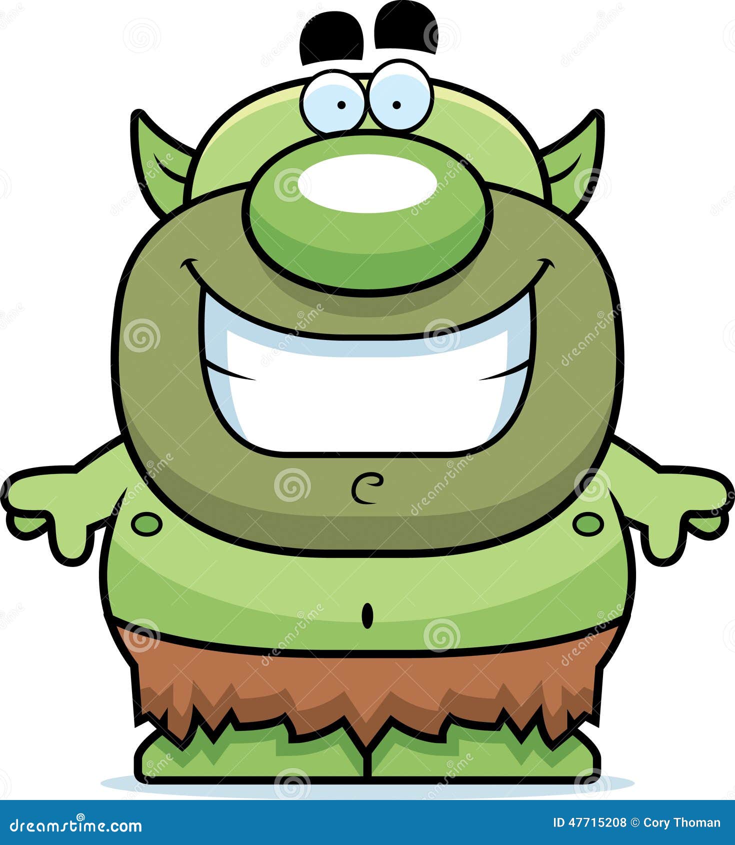 Smiling Cartoon Goblin stock vector. Illustration of cloth - 47715208