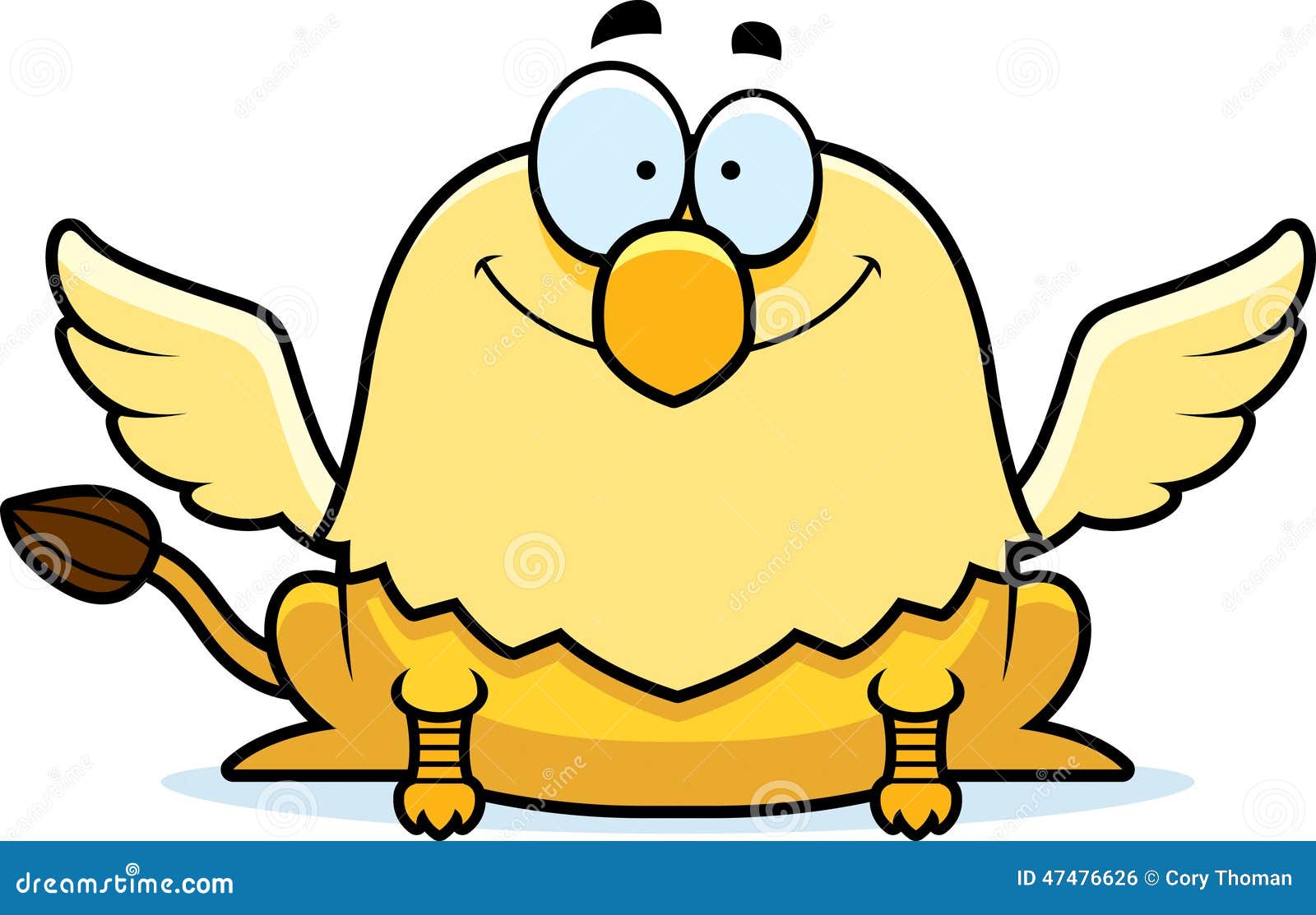 Smiling Cartoon Griffin stock vector. Illustration of wings - 47476626