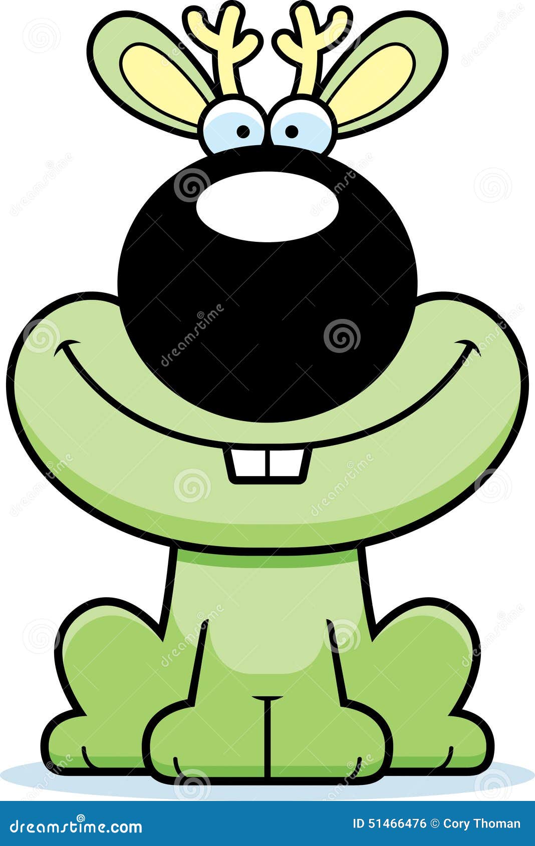 Smiling Cartoon Jackalope stock vector. Illustration of clipart - 51466476