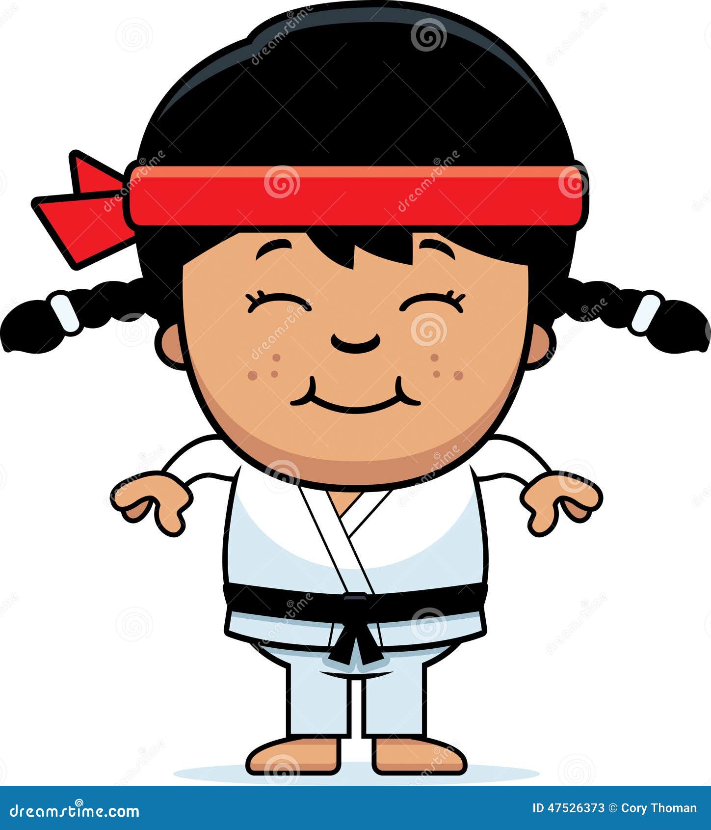 Smiling Cartoon Karate Kid stock vector. Illustration of kids - 47526373