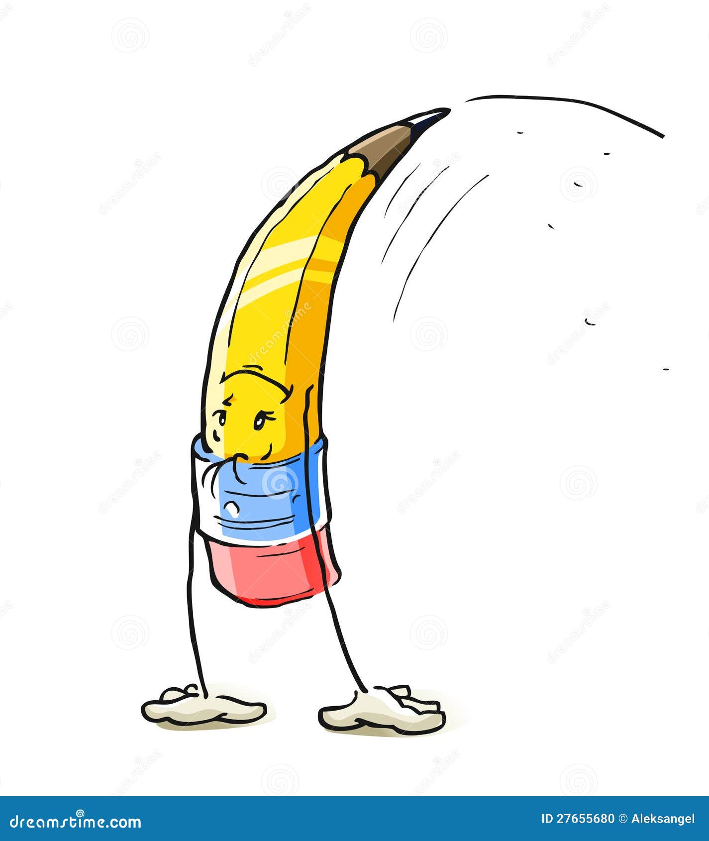 Smiling Cartoon Lead Pencil Stock Vector - Illustration of lead, white ...