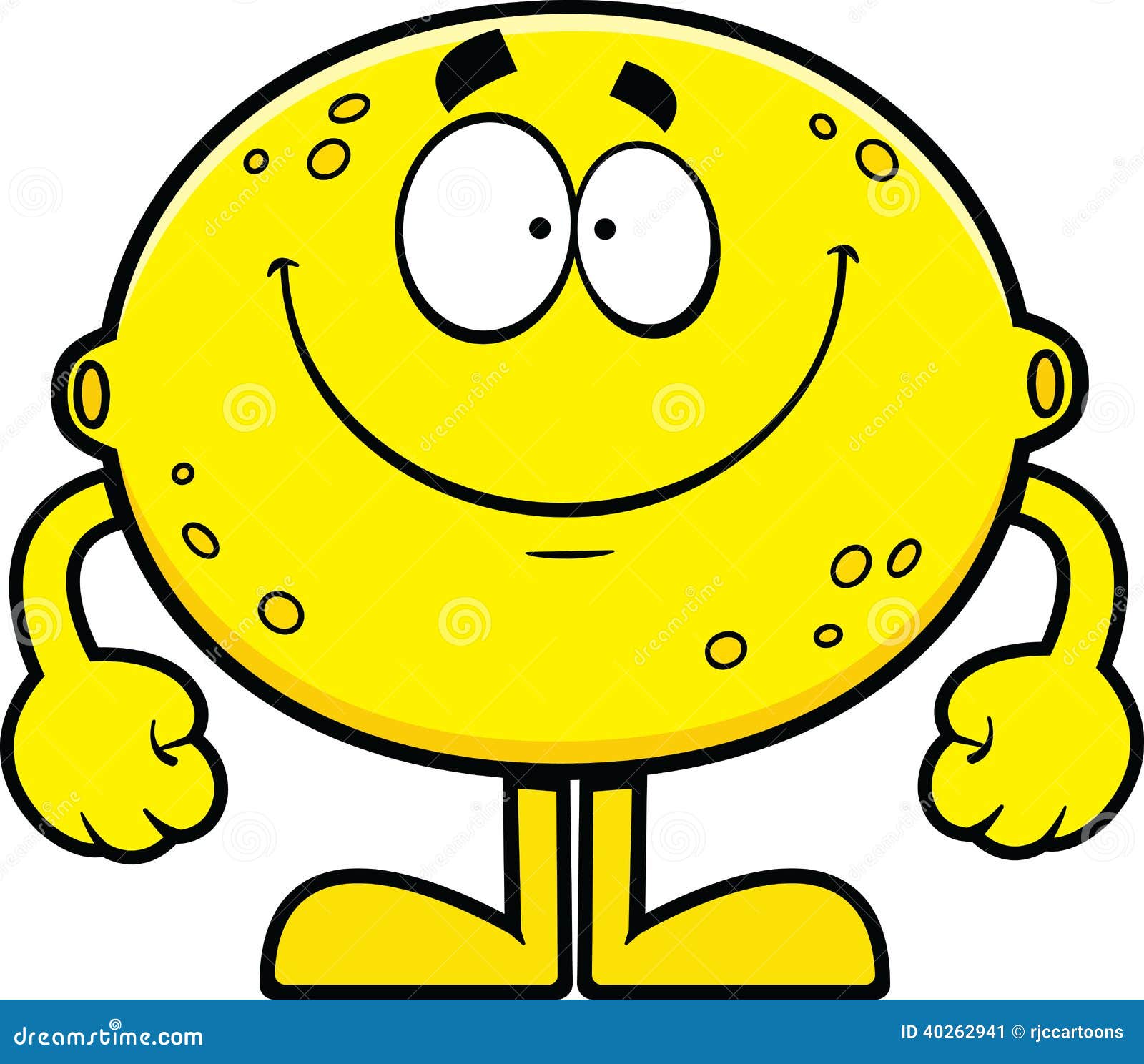 Smiling Cartoon Lemon stock vector. Illustration of yellow - 40262941