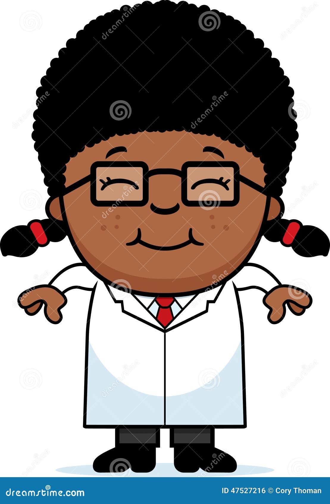 Smiling Cartoon Little Scientist Stock Vector - Illustration of little ...