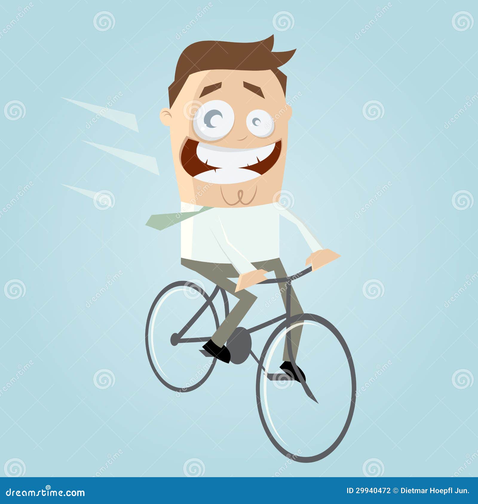 Cartoon man on bike stock vector. Illustration of happy - 29940472
