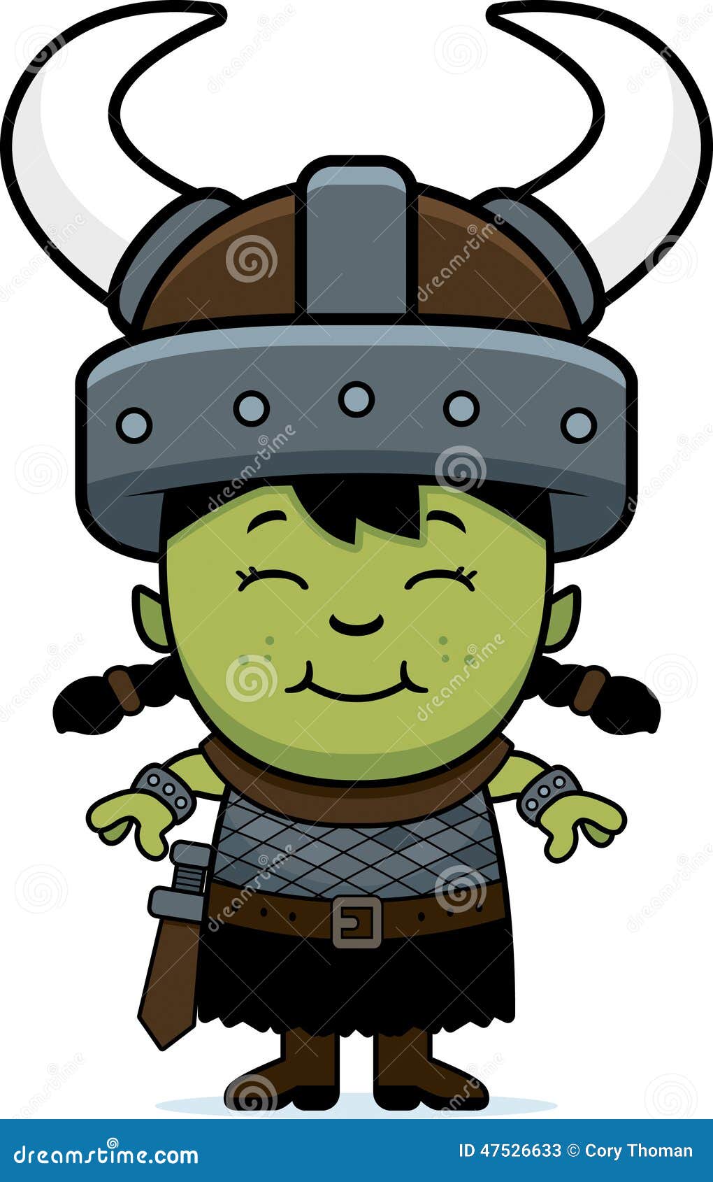 Smiling Cartoon Orc Child stock vector. Illustration of happy - 47526633