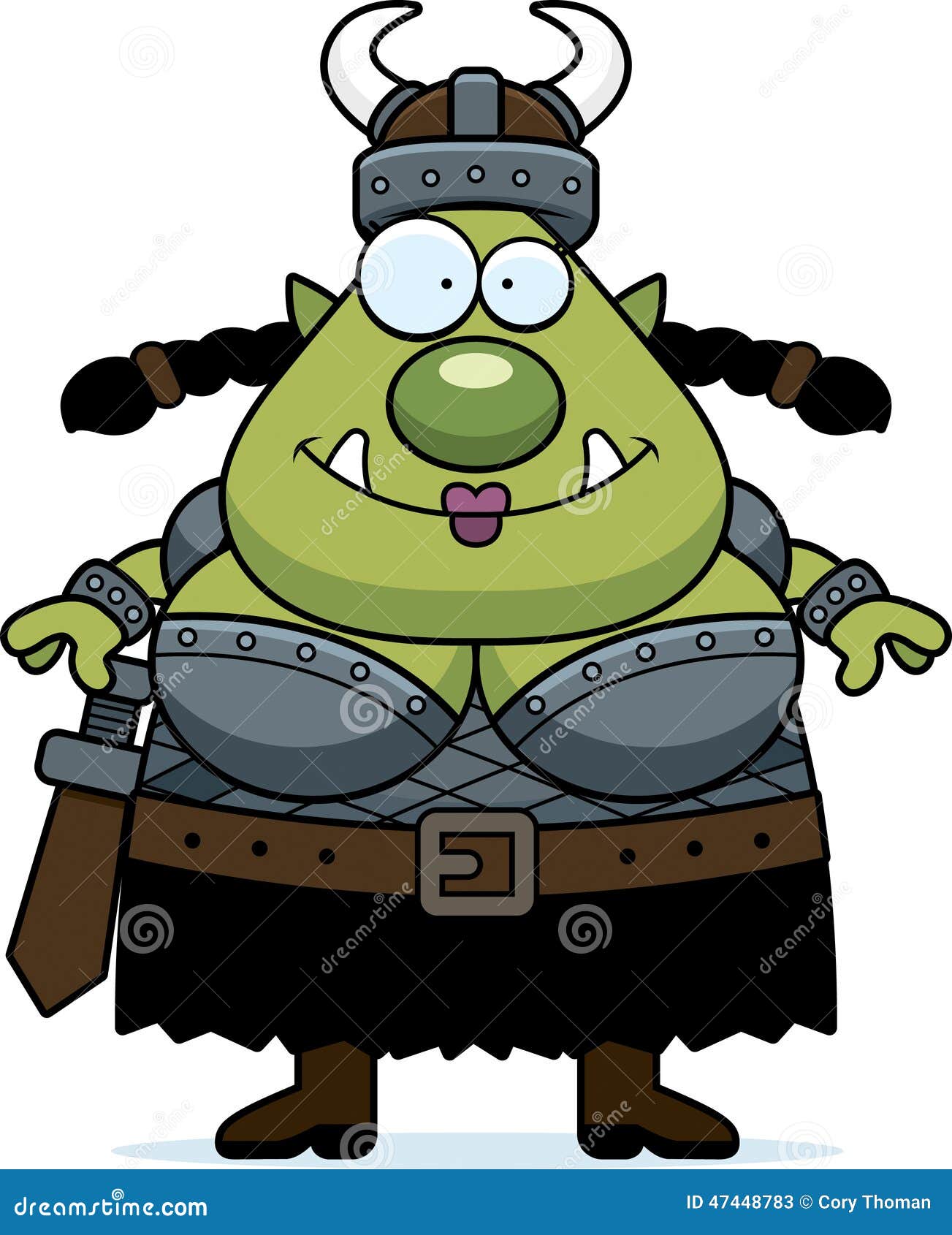 Smiling Cartoon Orc stock vector. Illustration of clipart - 47448783