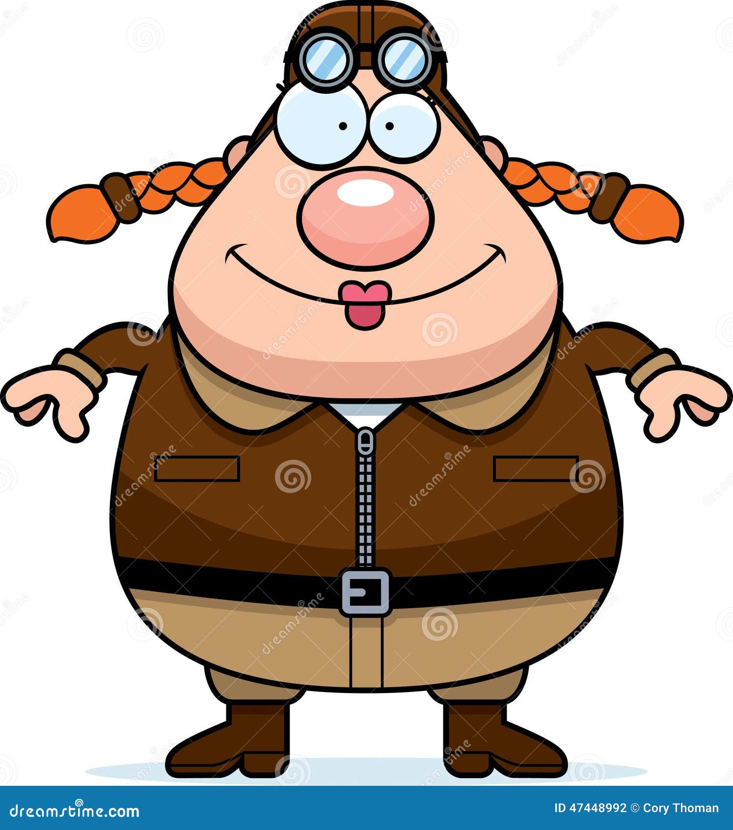 Smiling Cartoon Pilot stock vector. Illustration of bomber - 47448992