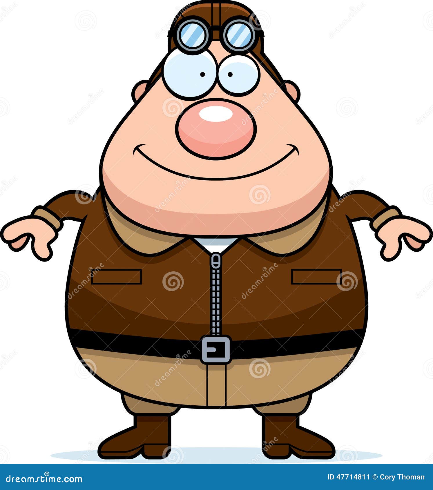 Smiling Cartoon Pilot stock vector. Illustration of person - 47714811