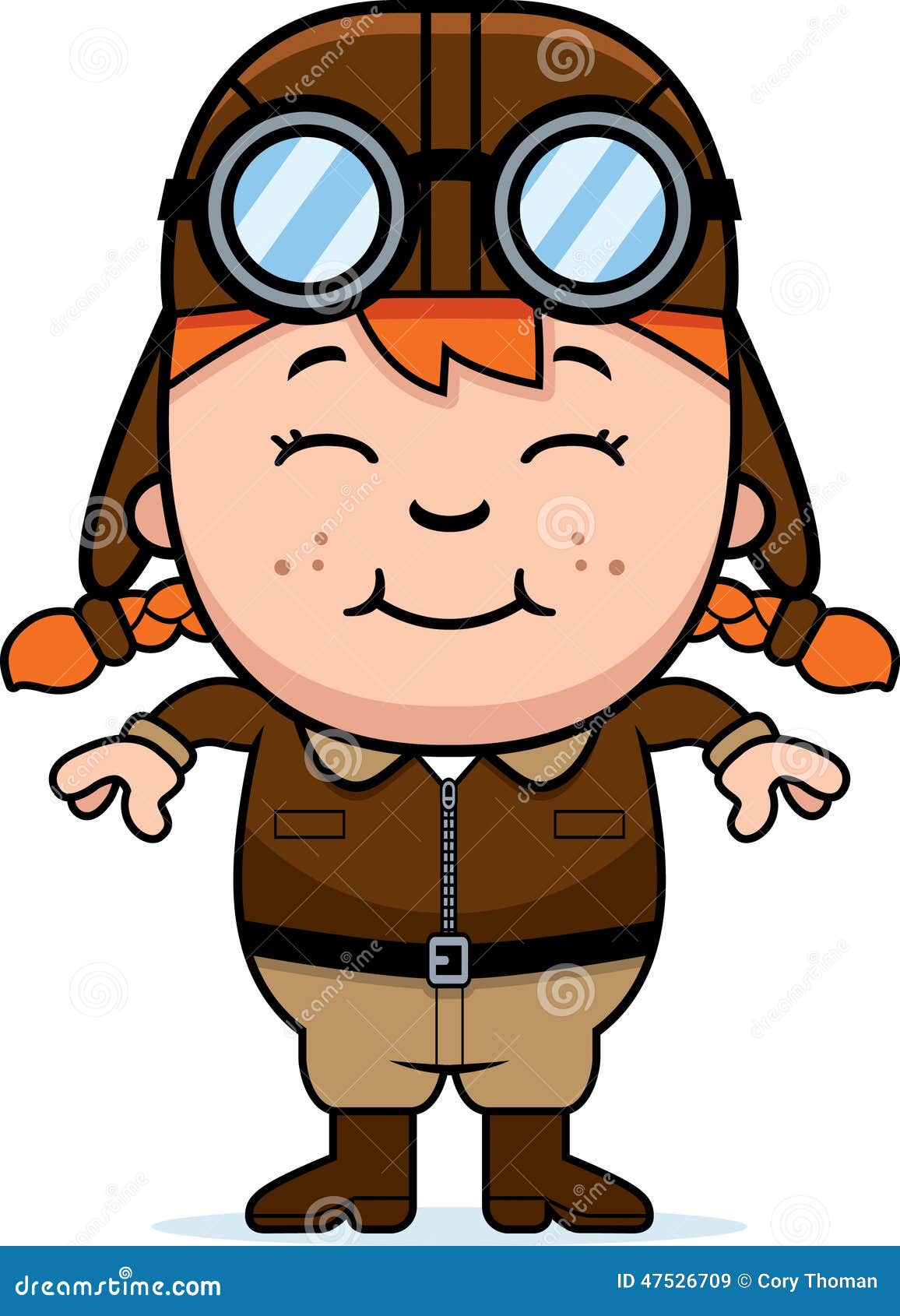 Smiling Cartoon Pilot stock vector. Illustration of aviator - 47526709