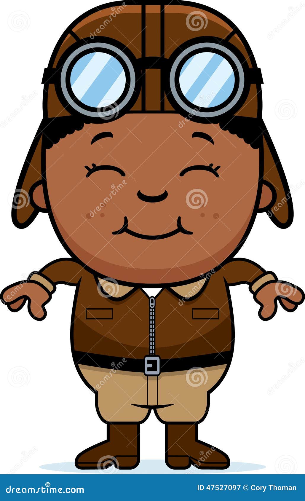 Smiling Cartoon Pilot stock vector. Illustration of person - 47527097