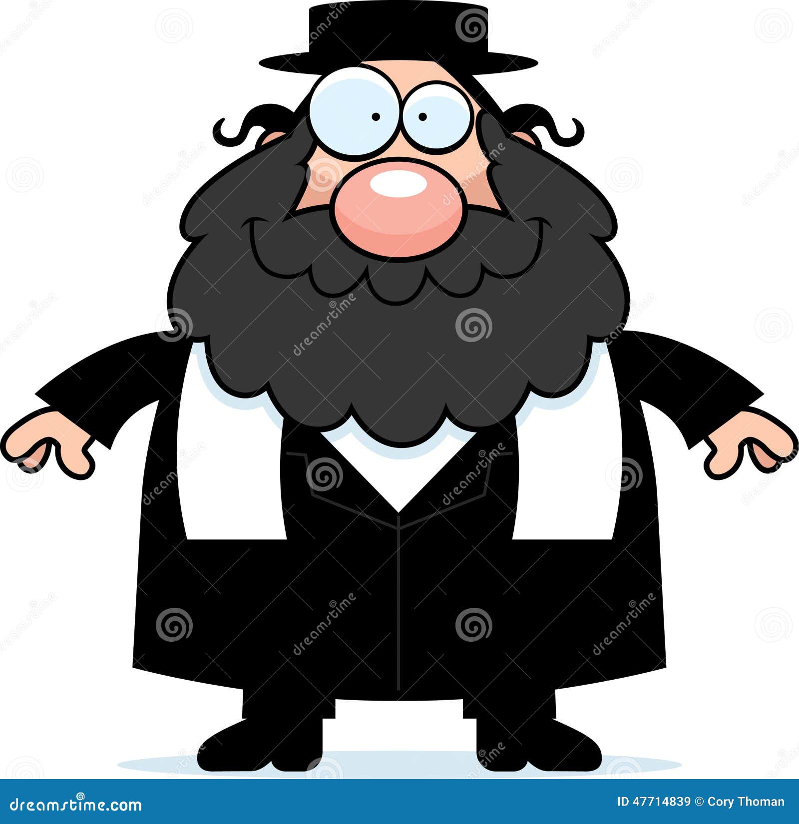 Smiling Cartoon Rabbi stock vector. Illustration of people - 47714839
