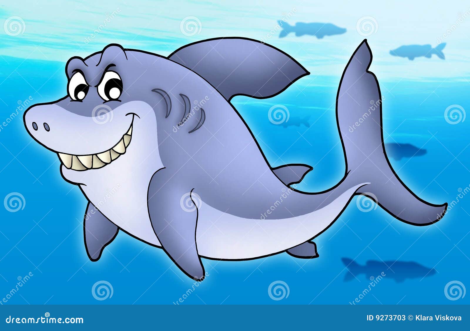 Cartoon Shark Vector Illustration | CartoonDealer.com #85394966