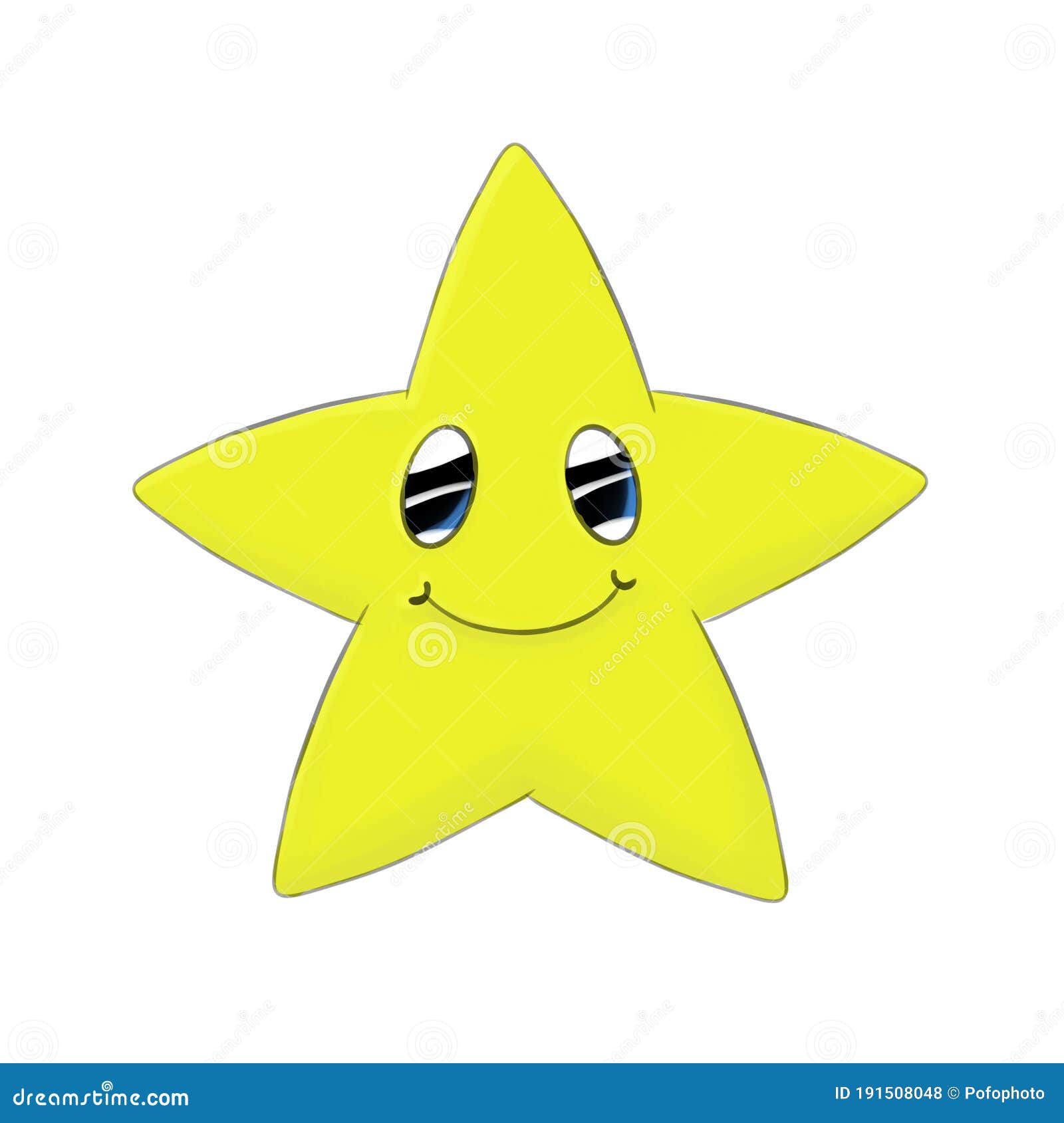 Smiling cartoon star stock illustration. Illustration of children ...