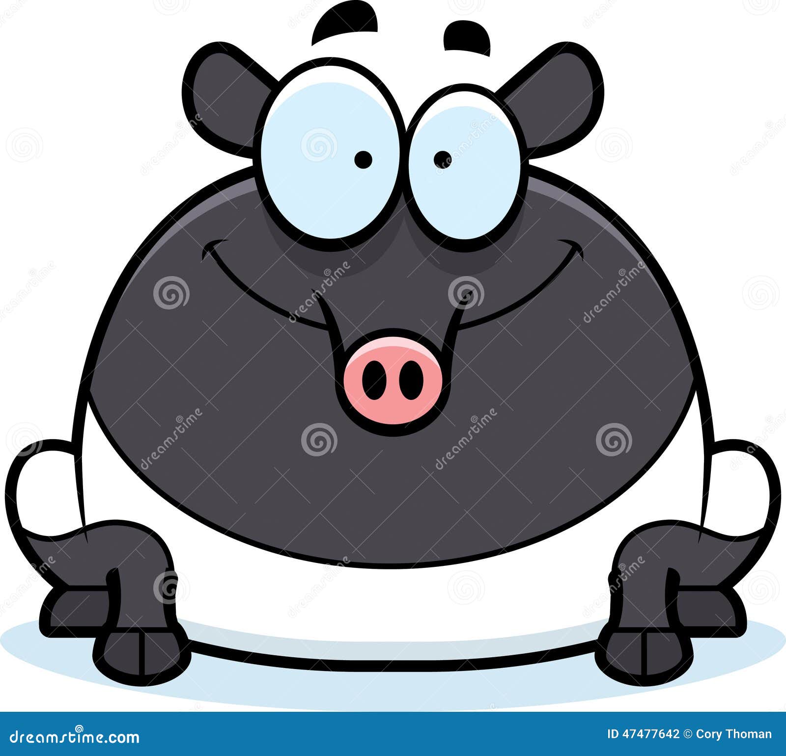 Smiling Cartoon Tapir stock vector. Illustration of animal - 47477642