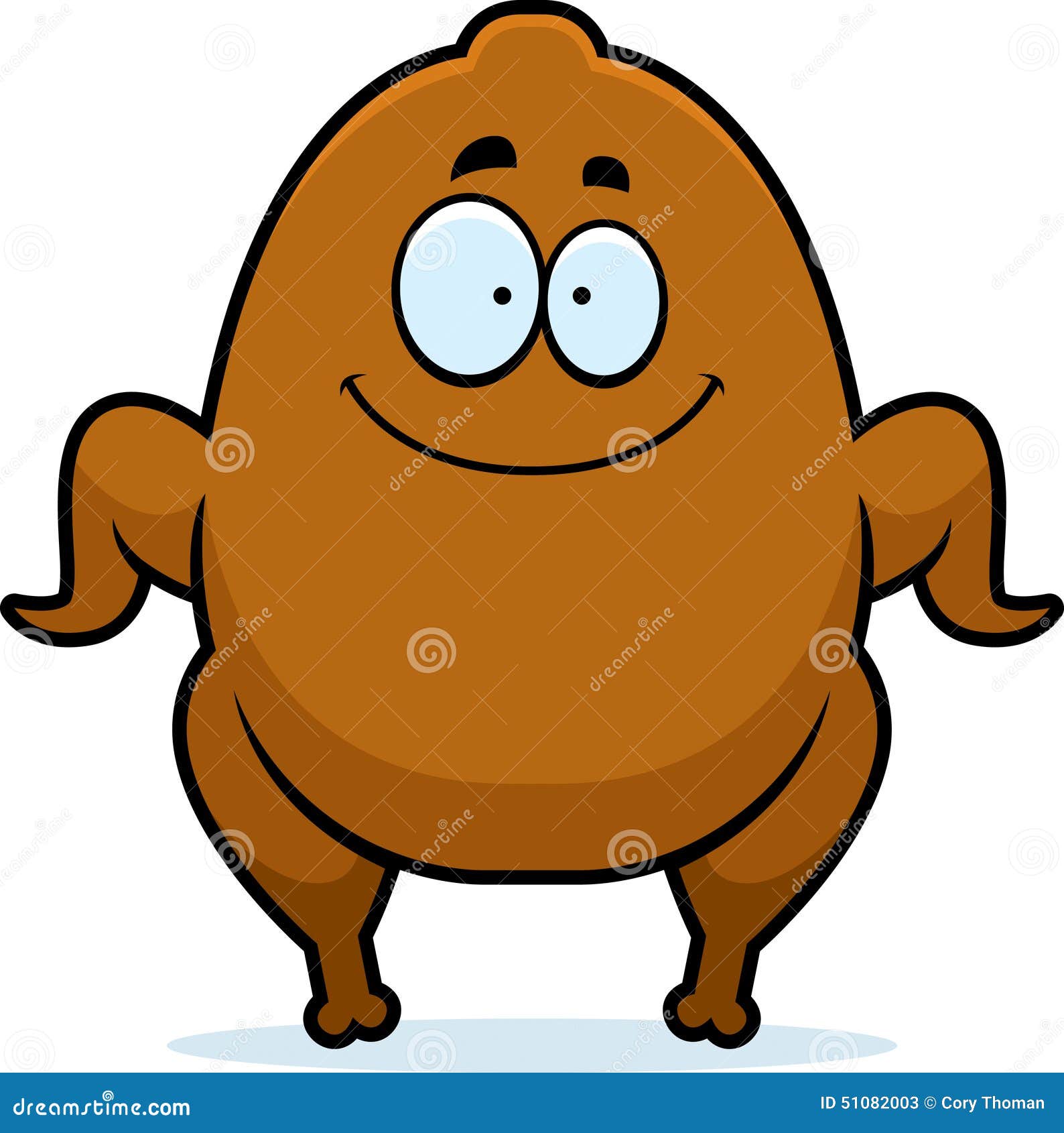 Smiling Cartoon Turkey stock vector. Illustration of chicken - 51082003