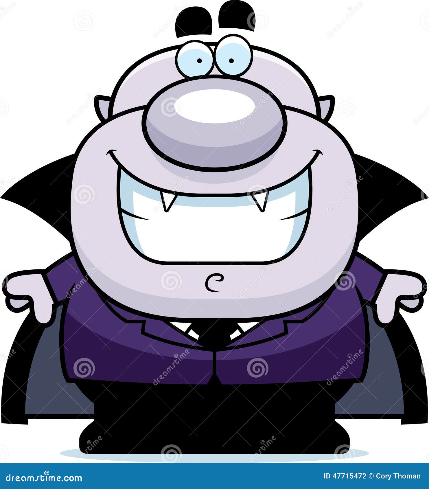 Smiling Cartoon Vampire stock vector. Illustration of clip - 47715472