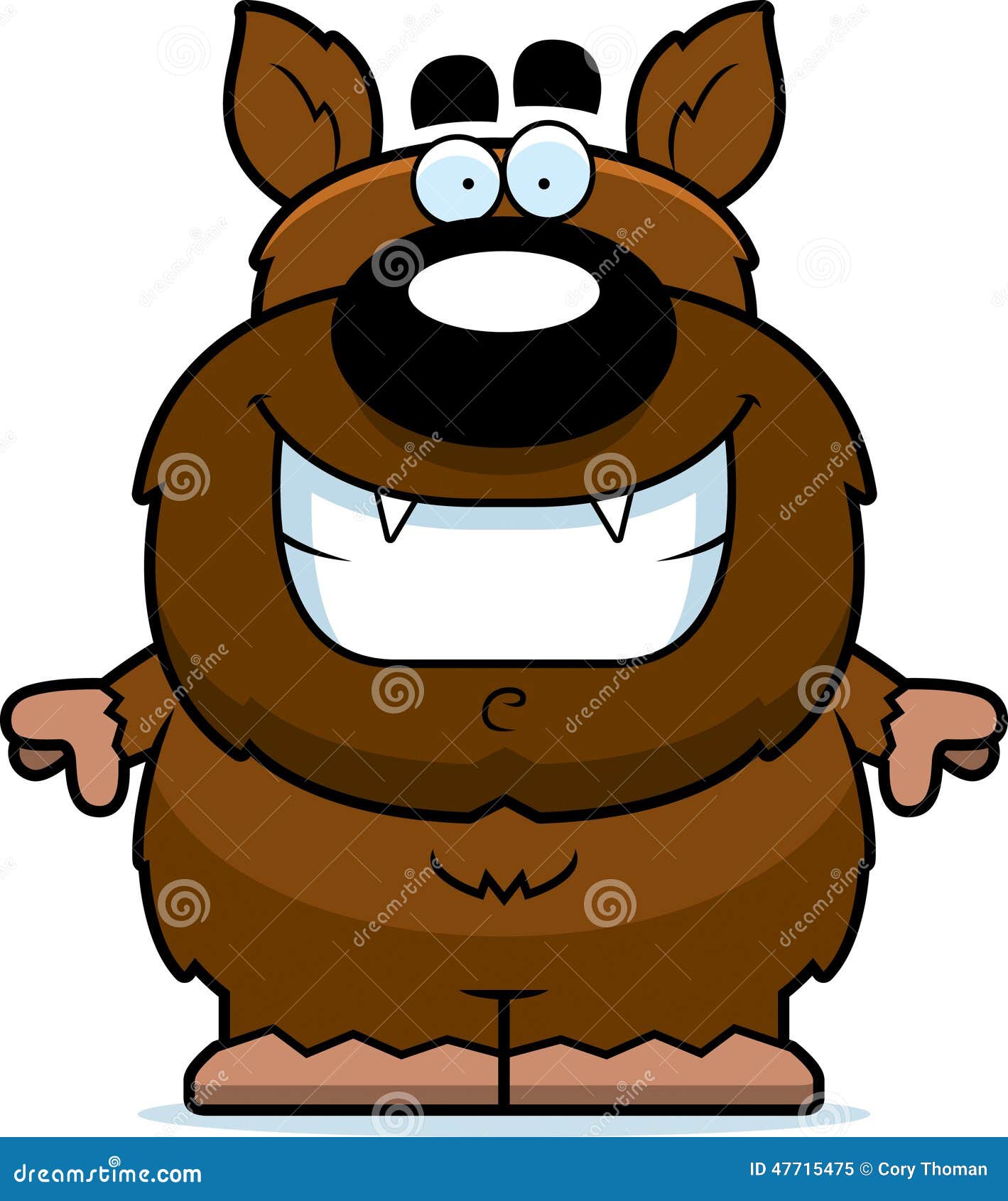 Smiling Cartoon Werewolf stock vector. Illustration of beast - 47715475