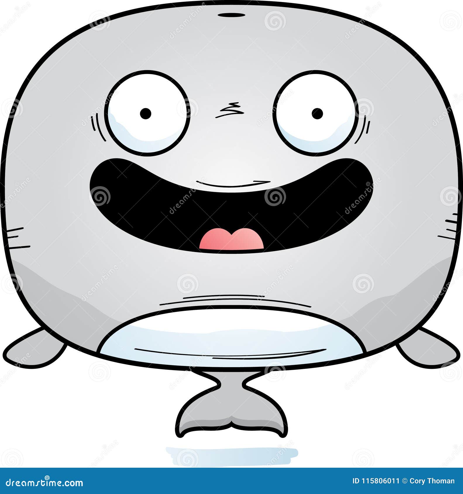 Smiling Cartoon Whale stock vector. Illustration of cartoon - 115806011