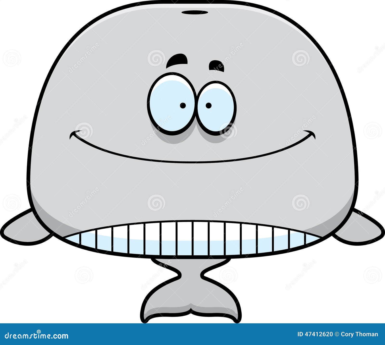 Smiling Cartoon Whale stock vector. Illustration of vector - 47412620