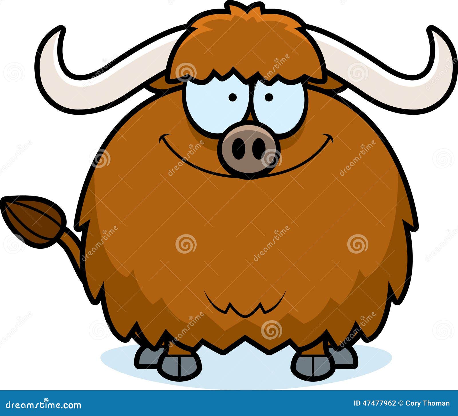 Smiling Cartoon Yak stock vector. Illustration of clipart - 47477962