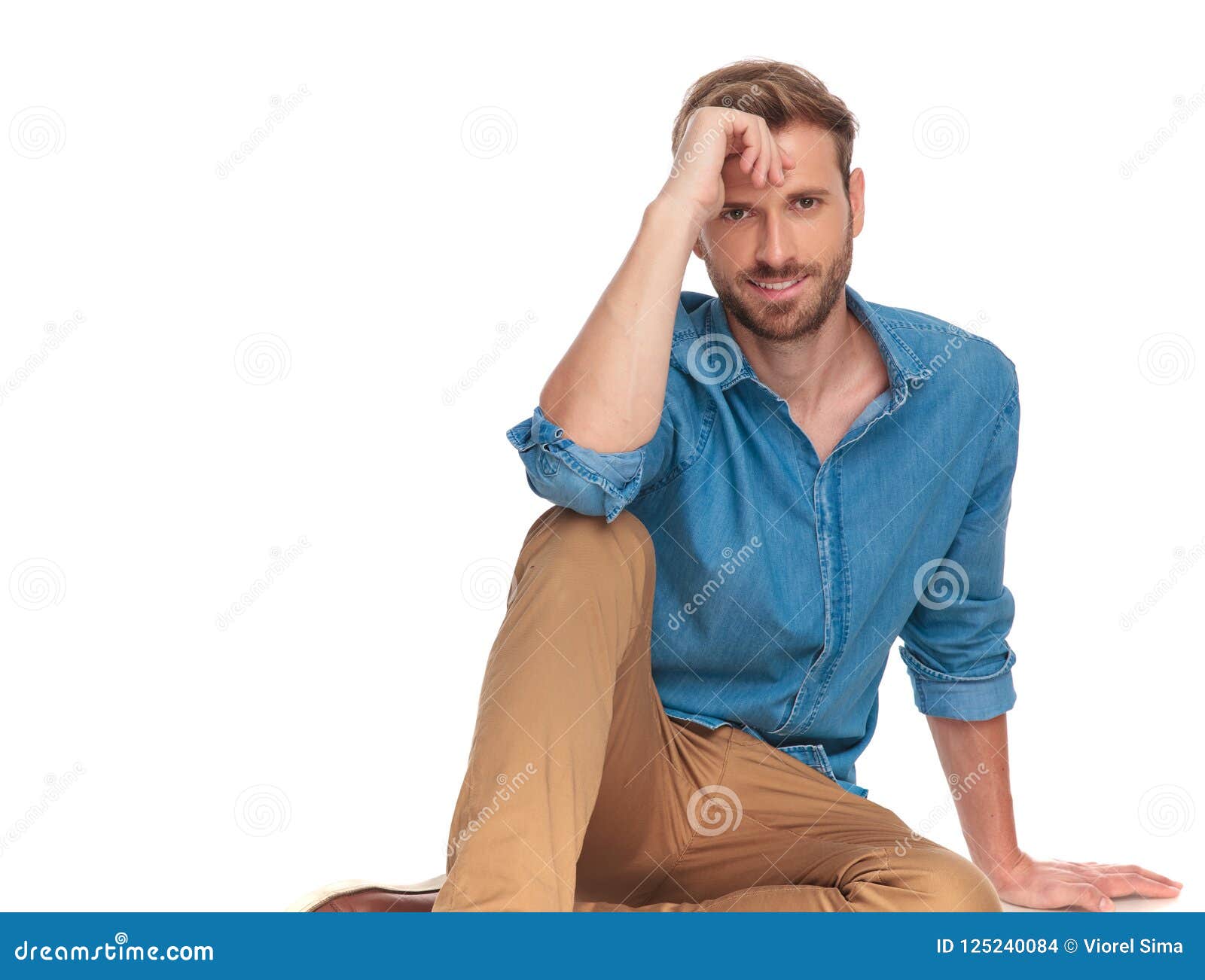 Smiling Casual Man with Hand on Forehead Stock Photo - Image of smile ... Smiling Casual Man with Hand on Forehead Stock Photo - Image of smile ...