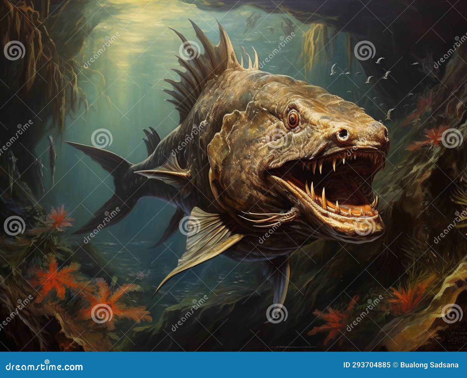 Ai Generated Illustration Wildlife Concept of Smiling Catfish Stock ...