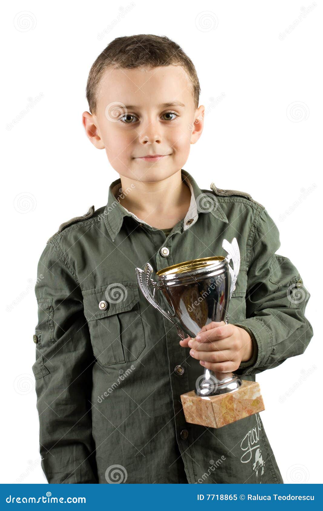 Smiling Champion With His Trophy Picture. Image: 7718865